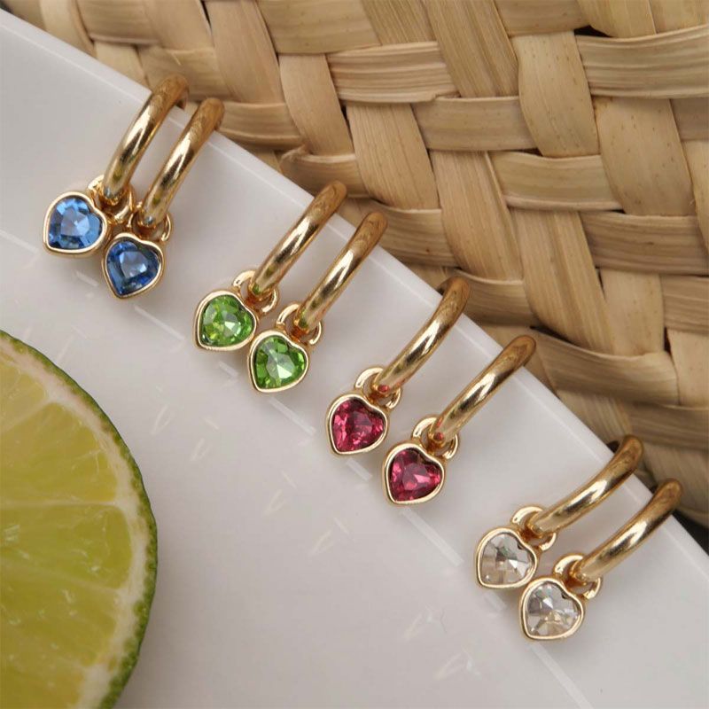 A&C - Funky Hearts hoops med hjerte - Blå - Smelt by Polaria